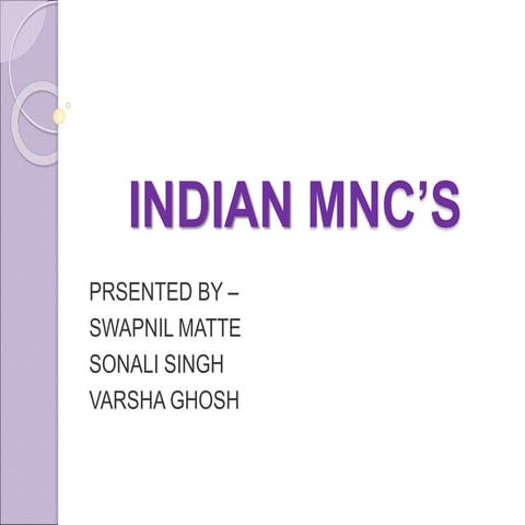 Indian mnc's | PPT