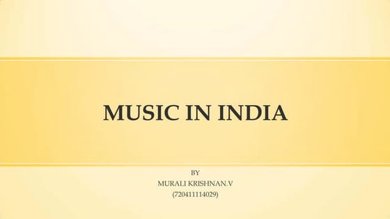 Indian classical music | PPT