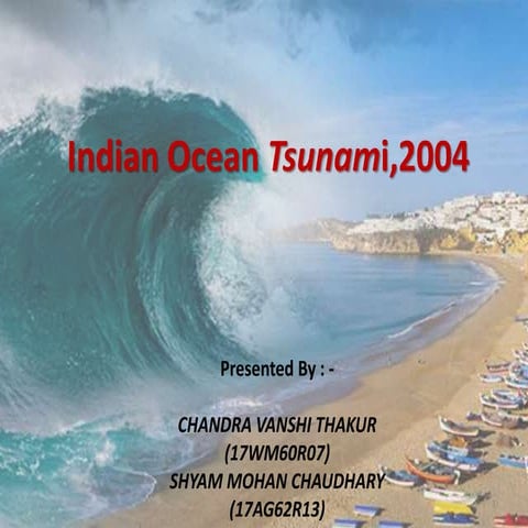 Indian ocean tsunami case study