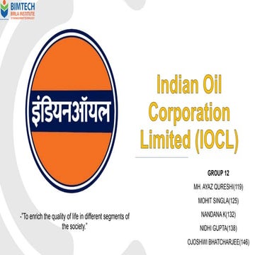 CSR-Indian oil corporation limited | PPTX