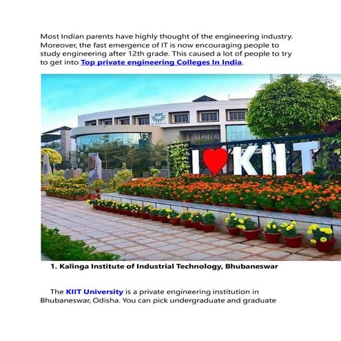 Top 10 Private Enginnering colleges In India.ppt