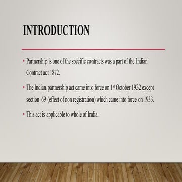 INDIAN PARTNERSHIP ACT | PPTX