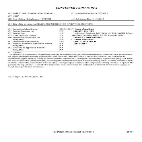 Indian Patent Office Publishes Patent Industrial Design Journal having ...
