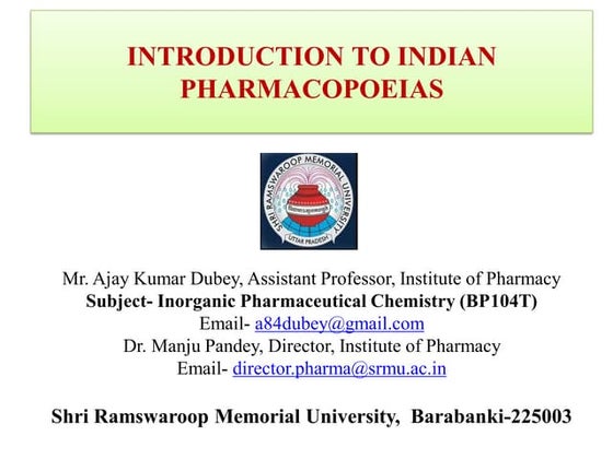 United State Pharmacopeia 47 - NF 42 (USP 2024) | PPTX