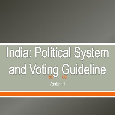 Indian political system and voting | PPTX