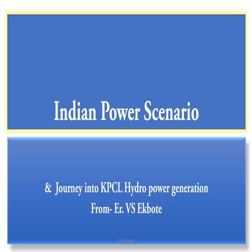 Brief information of Indian power and introspection into KPCL | PDF