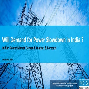 Indian power market demand forecast l www.masterfoxconsultinggroup.com
