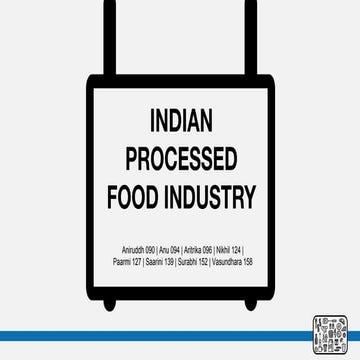 Indian Processed Food Industry Analysis | PDF