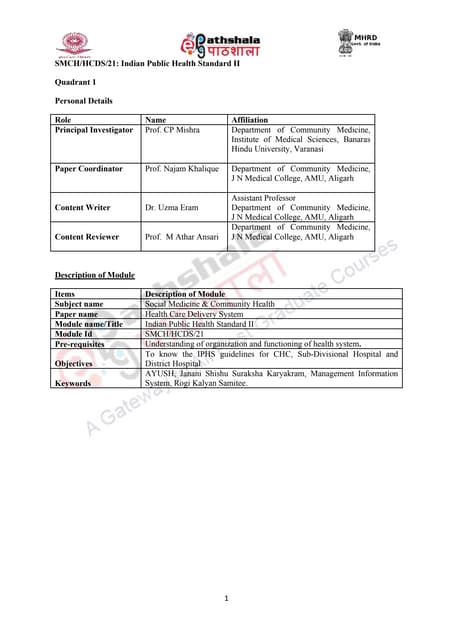 First referral units | PDF
