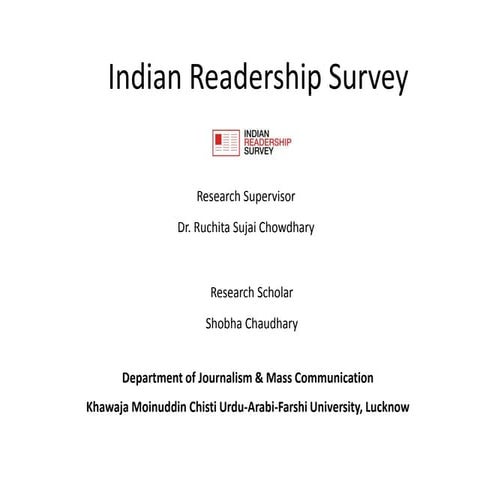 Indian readership survey | PPTX