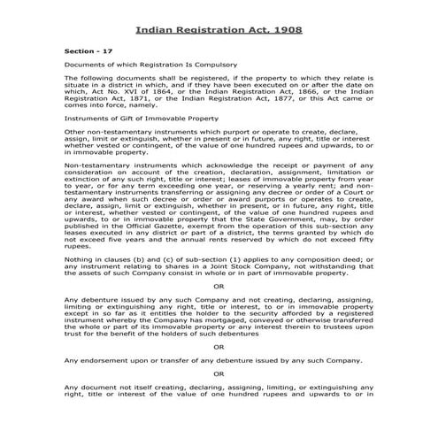 Indian registration act 1908.bose