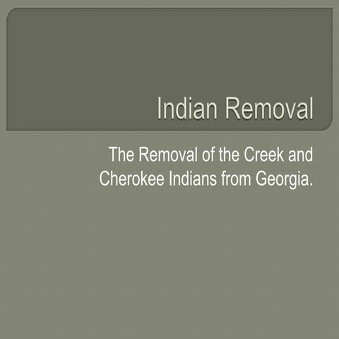 Indian Removal PP | PPTX