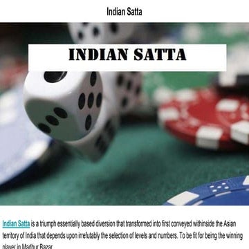 Indian Satta, Indian Matka.pptx