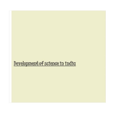 Indian science | DOCX