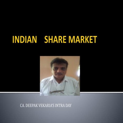 Indian share market | PPTX | Stocks and Bonds | Personal Investing