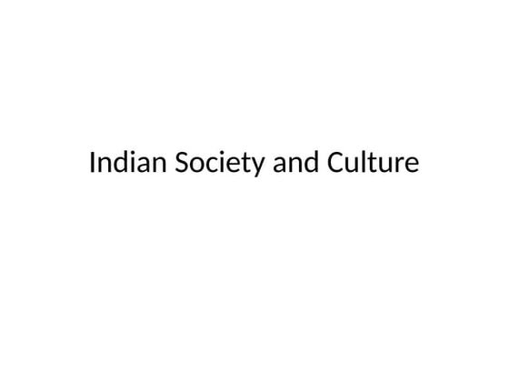 Traditional and Modern Indian Society... | PPT