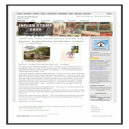 Baru Sahib on Indian stamp | PDF