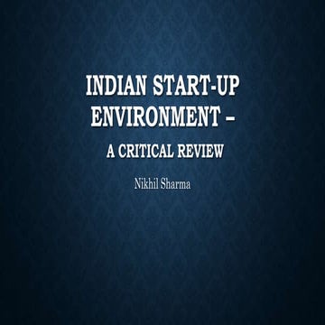 Indian startup environment | PPTX