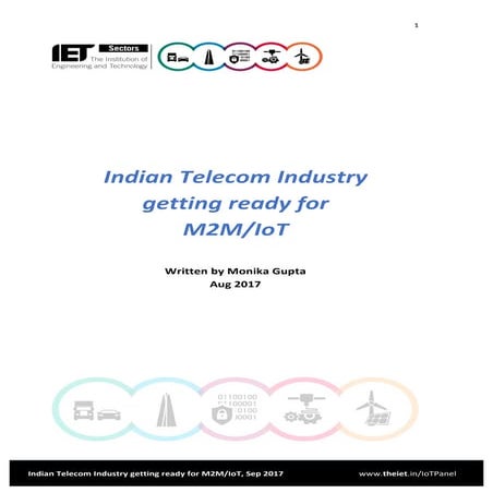 Indian telecom getting ready for m2 m iot | PDF