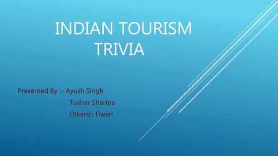 Tourism In India | PPT