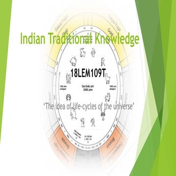 Indian traditional knowledge life cycle | PPTX