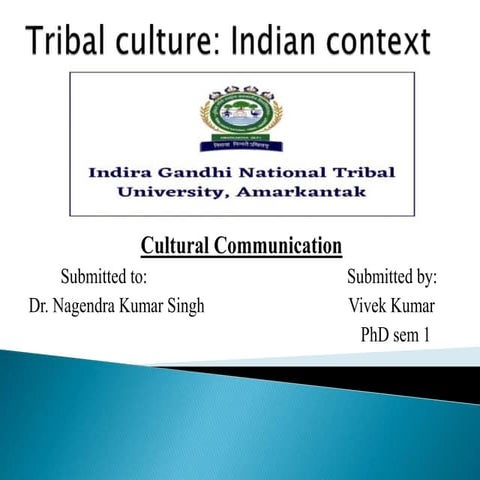 Indian Tribal culture | PPTX