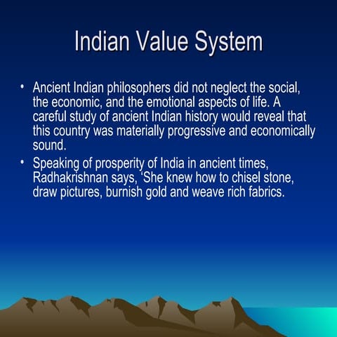 Indian value system (1) | PPT