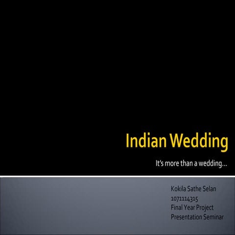 Indian wedding | PPTX