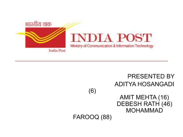 Presentation on indian postal system | PDF