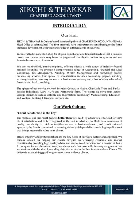 CA Firm Profile | PPTX