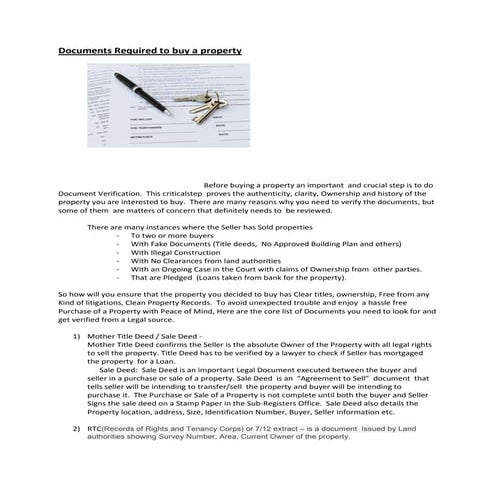 India property documents | DOCX