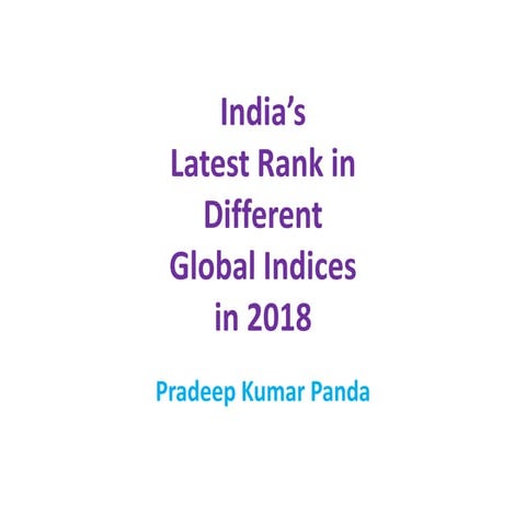 India rank in global indices | PPTX