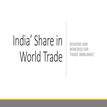 India's import export | PPTX