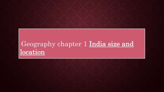 Class 9th Geography Chapter 1| India-Size and Location | PDF | Asia ...