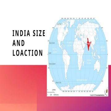 India Size and Location, its stetegic importance in Indian ocean, contibution to the worldtrade ...