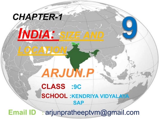 Class 9th Geography Chapter 1| India-Size and Location | PDF | Asia ...