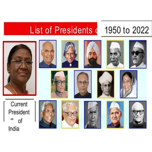 India's Presidents from 1950 to 2022, listed | PPT