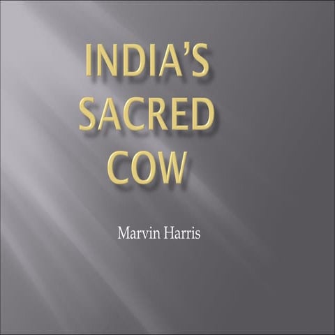 India’s sacred cow | PPT