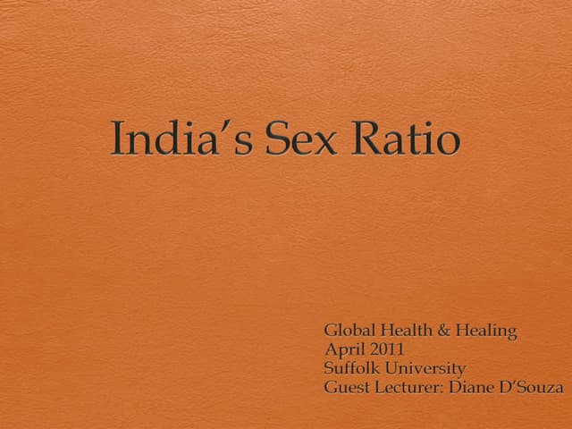 Sex Ratio Ppt