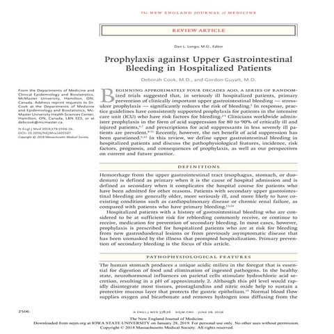 Stress Ulcer Prophylaxis In The Icu | PPT