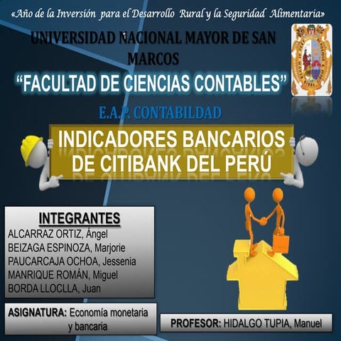 Indicadores bancario citibank peru | PPTX