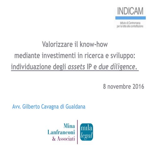 Valorizzare il know-how mediante investimenti in ricerca e sviluppo ...