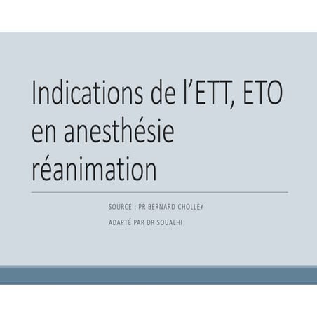 Indication eto ett en perioperatoire | PDF