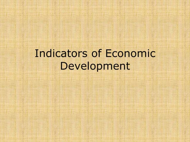 Chapter 1 economic development (1) | PPT