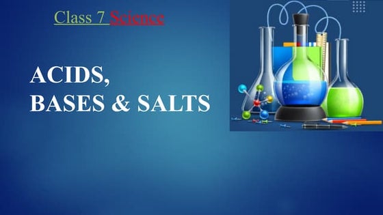 Class 7 chapter 5 Acids ,bases and salts ppt 1 | PPTX