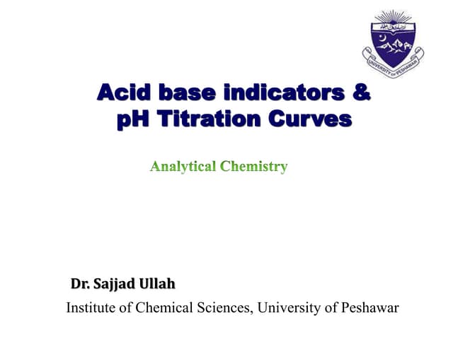 Theory of indicator | PPTX | Chemistry | Science