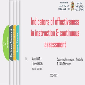 Indicators of effectiveness in istruction and continuous assessment (1).pptx