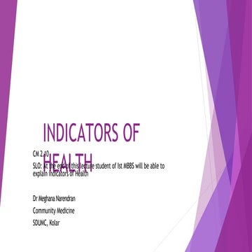 Indicators of health | PPTX