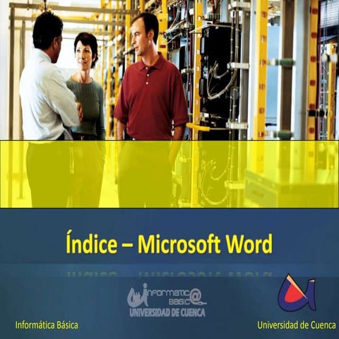 Indice - Microsoft Word | PPTX