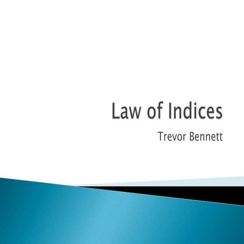 Laws of indices | PPT